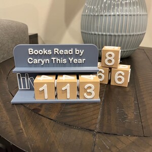 Personalized Books Read Tracker - Book Counter Sign - 3D Printed - up ...