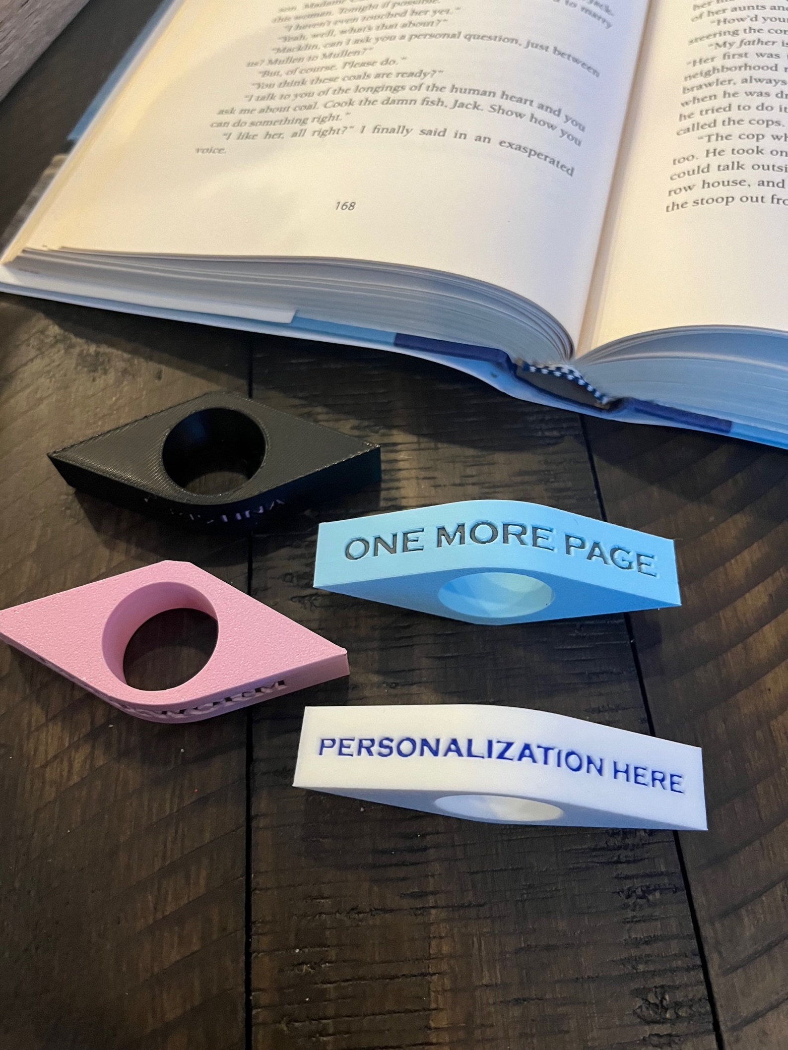 Personalized Book Page Holder - 3D Printed - Book Accessories - Great ...