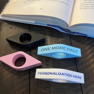 Personalized Book Page Holder - 3D Printed - Book Accessories - Great ...
