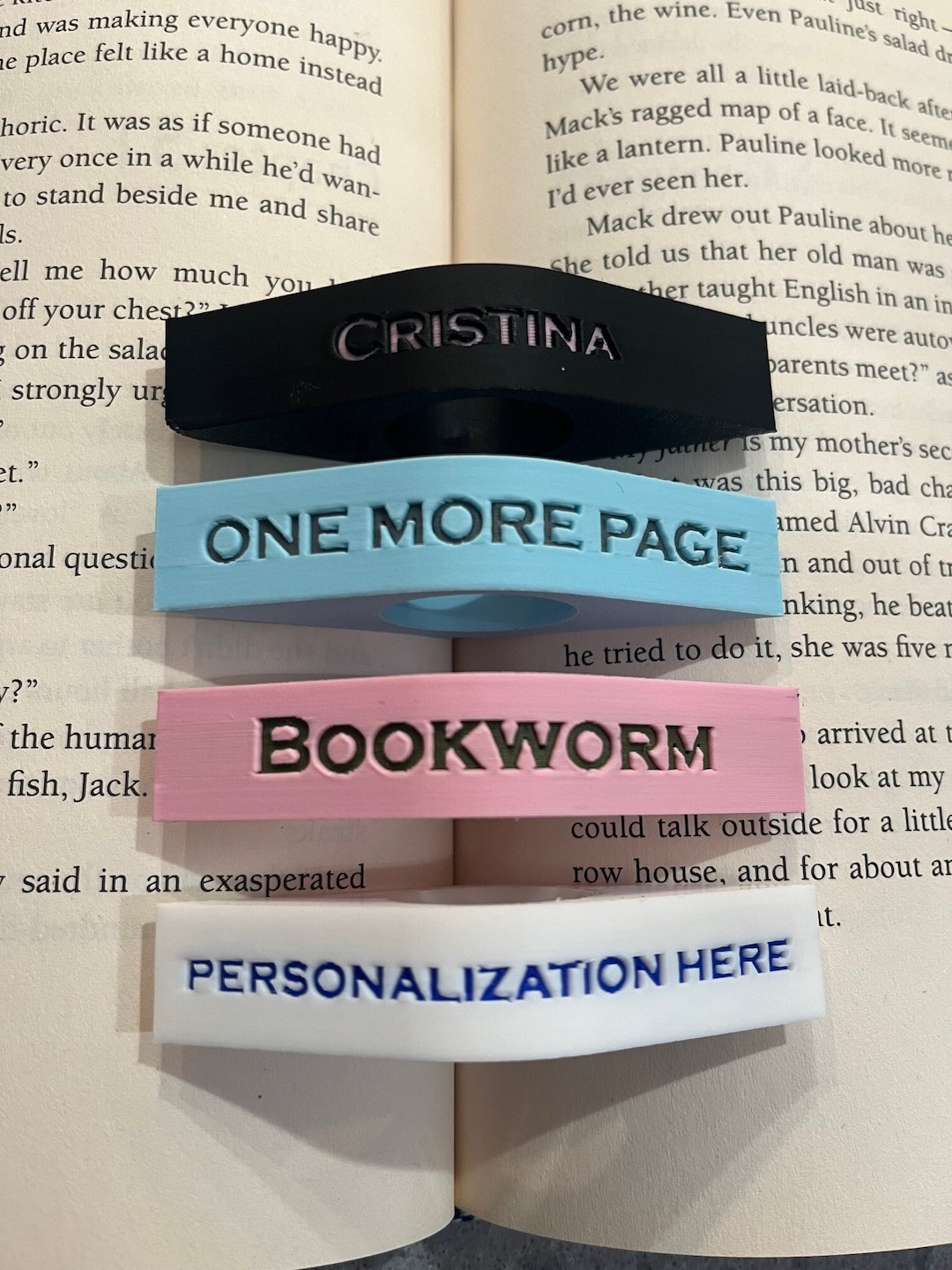 Personalized Book Page Holder - 3D Printed - Book Accessories - Great ...