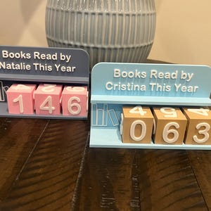 Personalized Books Read Tracker - Book Counter Sign - 3D Printed - up ...