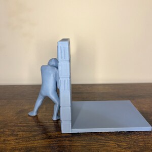 Bookcase Bookend - Person Pushing Bookcase - 3D Printed - Book Lover ...