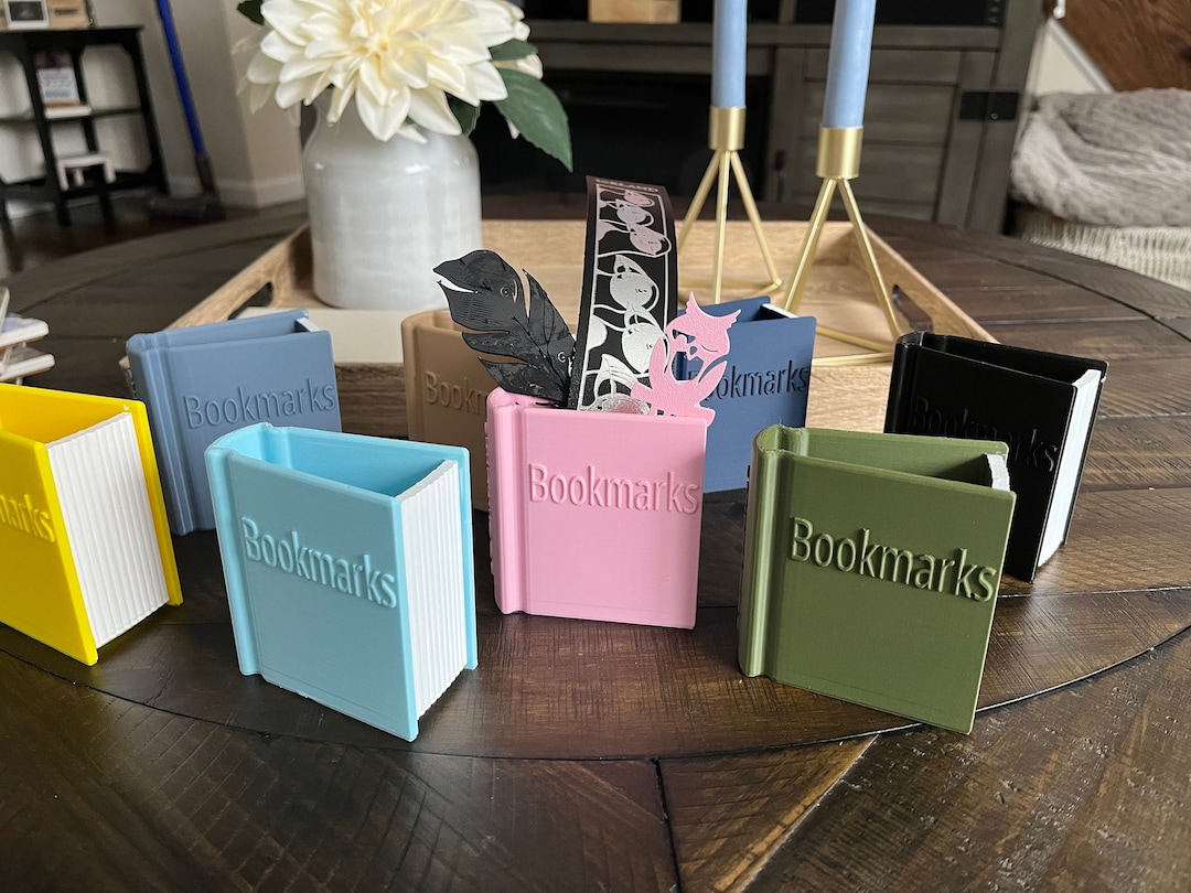 New! Book Shaped Bookmark Holders With White Pages - Bundles Available ...