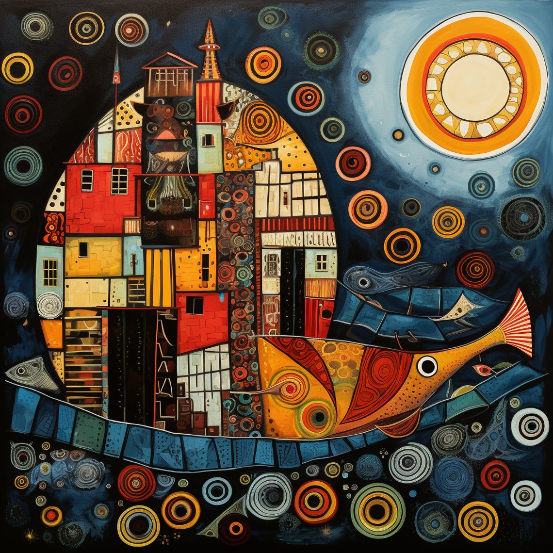 Abstract Oil Painting, Canvas Print, 39x39, 100x100cm, Large Wall Art ...