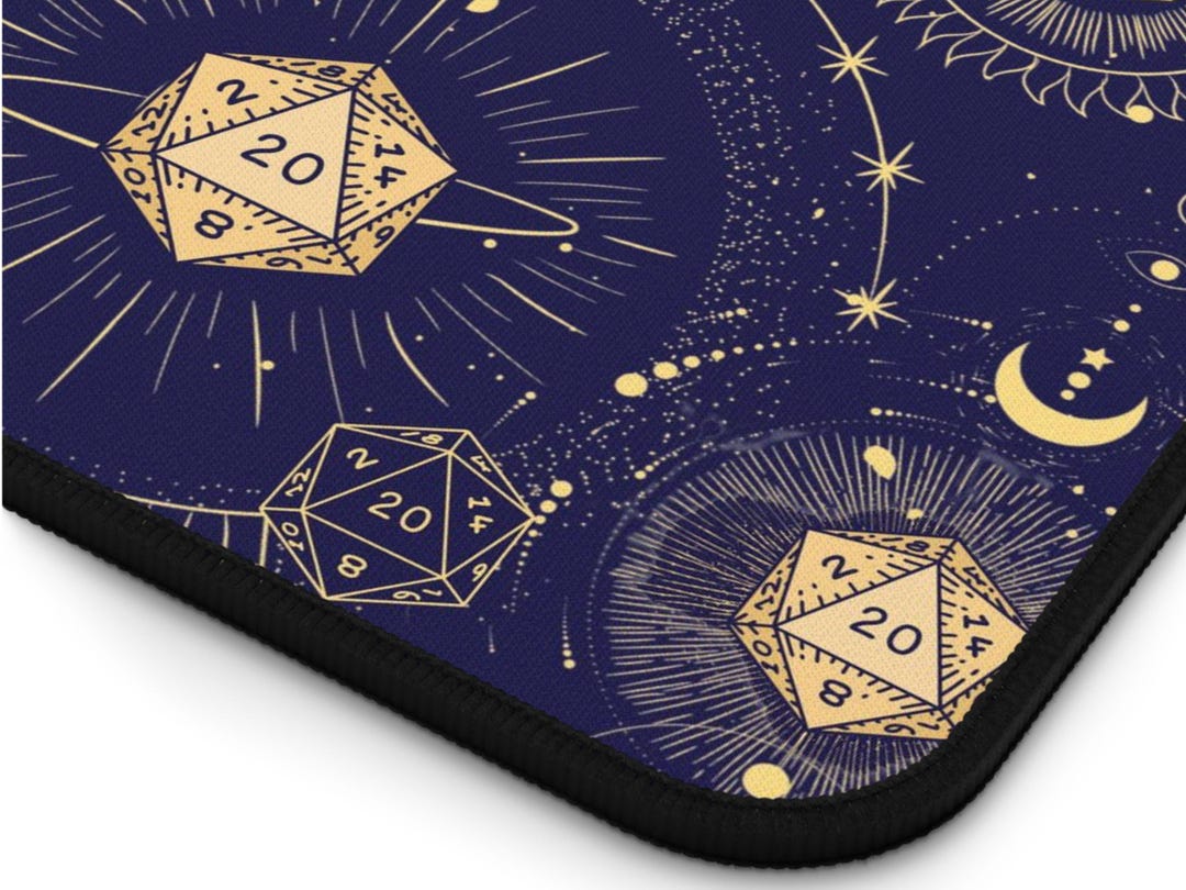 DND DESK MAT: Celestial D20 Night Sky, Dnd Computer Mat, Dungeons ...