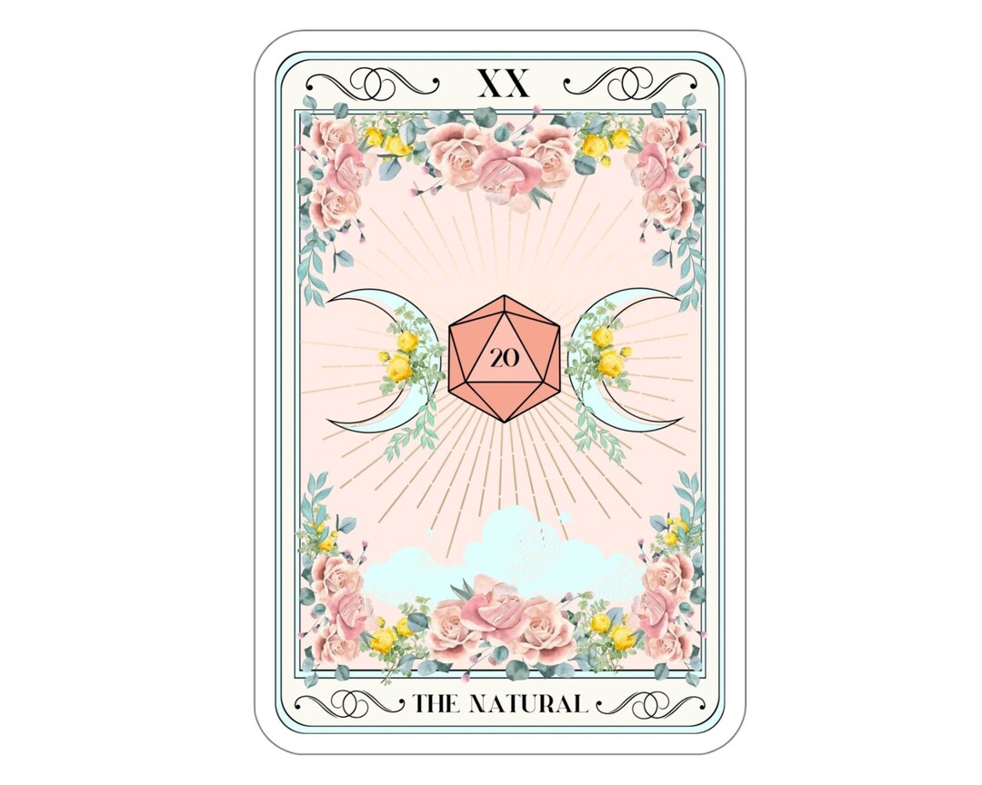 DND TAROT STICKER, Dnd Tarot Card, D20 Sticker, Tabletop Gaming Sticker ...