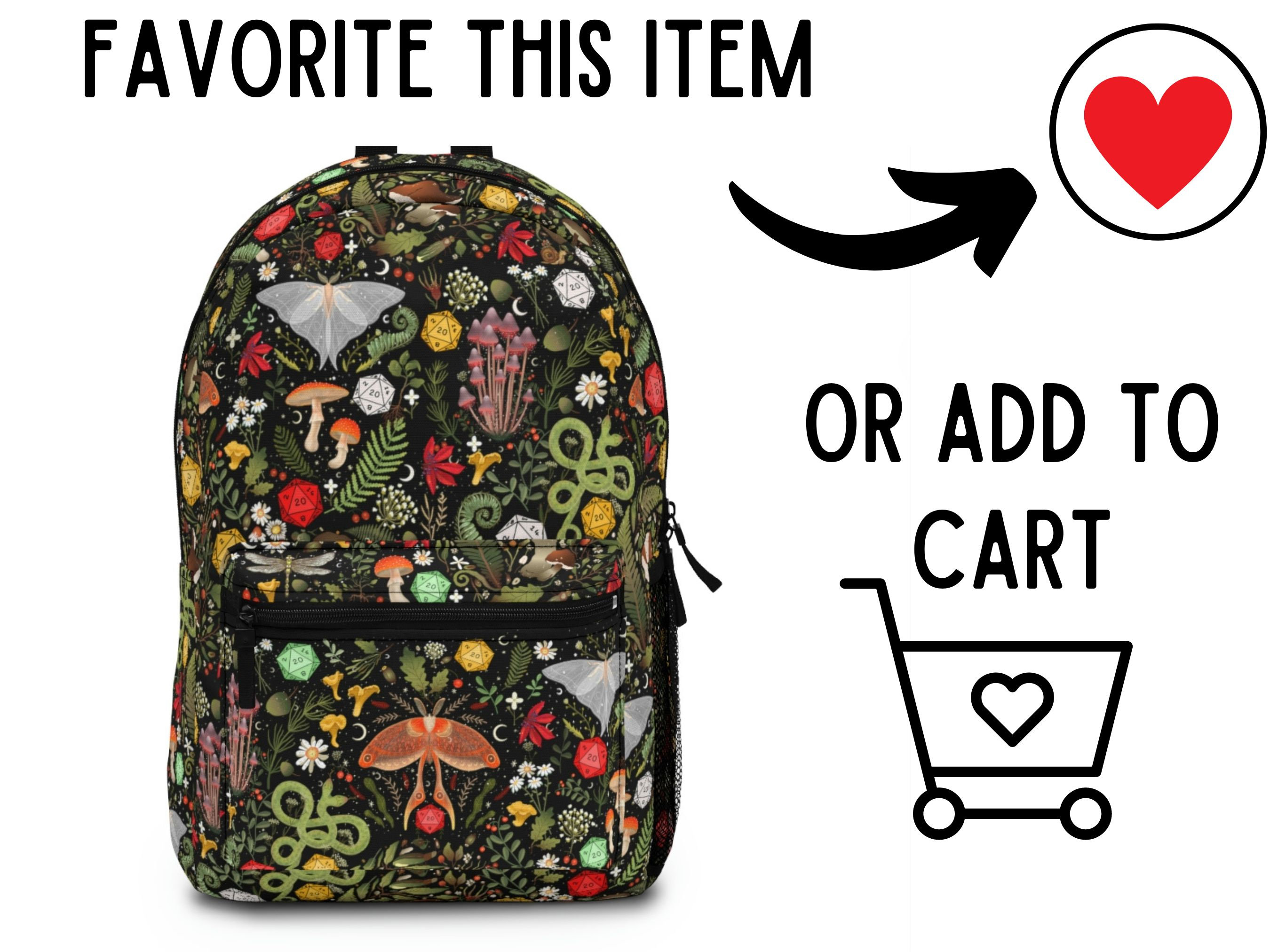 DRUID DND BACKPACK Dnd Backpack for School Mushroom - Etsy Canada