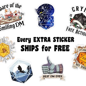 MONSTER DICE Dnd Sticker, D20 Sticker, Dnd Sticker Dice, Dnd Warlock ...