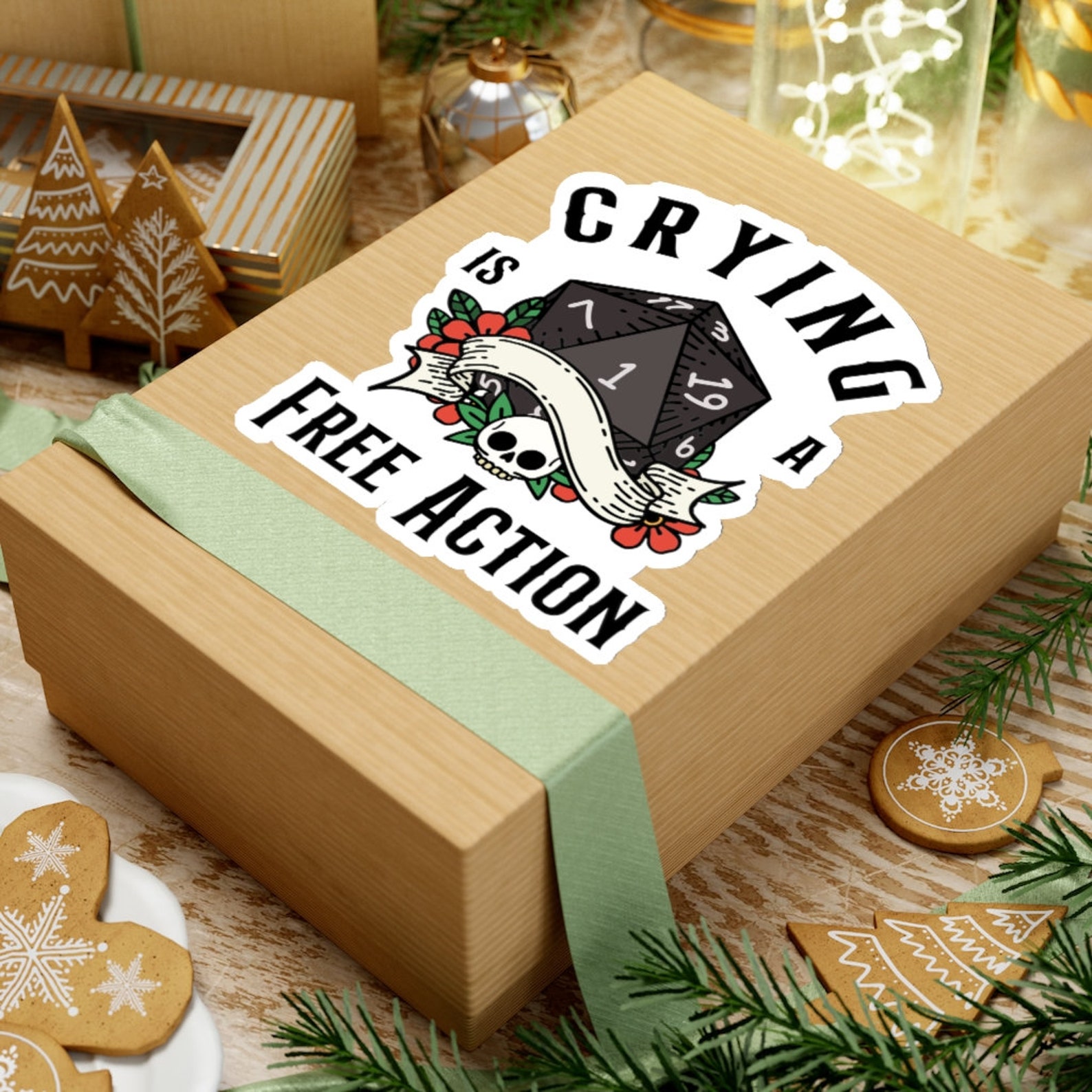 DND STICKER Dnd Funny Sticker Crying is a Free Action Dnd - Etsy