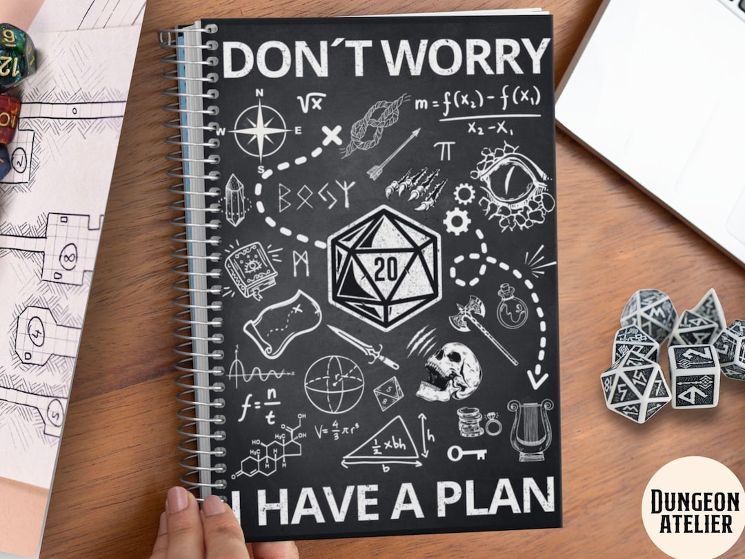 DND NOTEBOOK | Dont Worry I Have a Plan | Dungeon Master Notebook ...