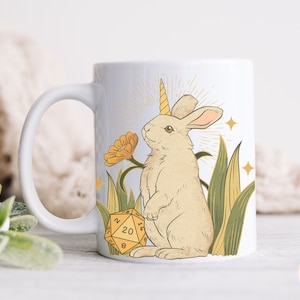 ALMIRAJ DND MUG, Rabbit Dice, Dnd Critter, D&d Mug, Dnd Gifts for Her ...