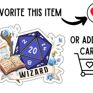 DND WIZARD Sticker, Dnd Class Sticker, Dnd Vinyl Sticker, Wizard ...