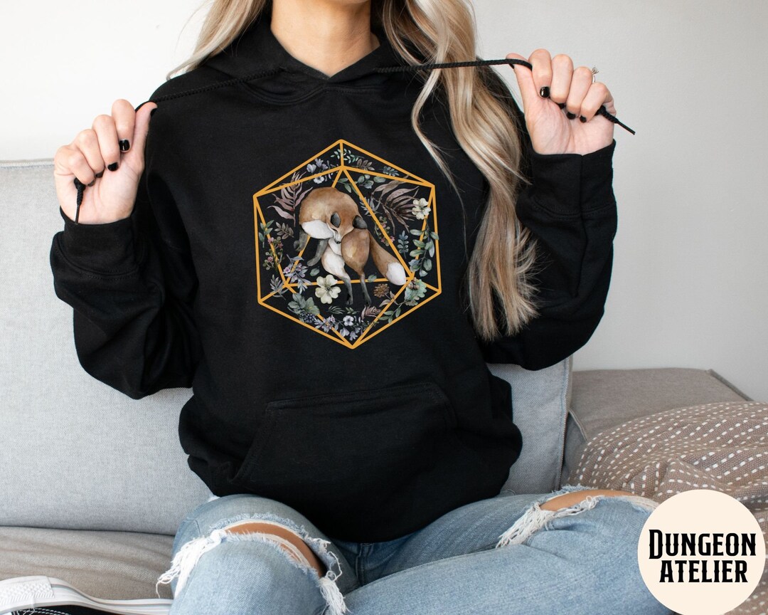 DND FOX HOODIE | Fox Dice Set | Fox Hoodie Women | D&d Hoodie | Dnd ...
