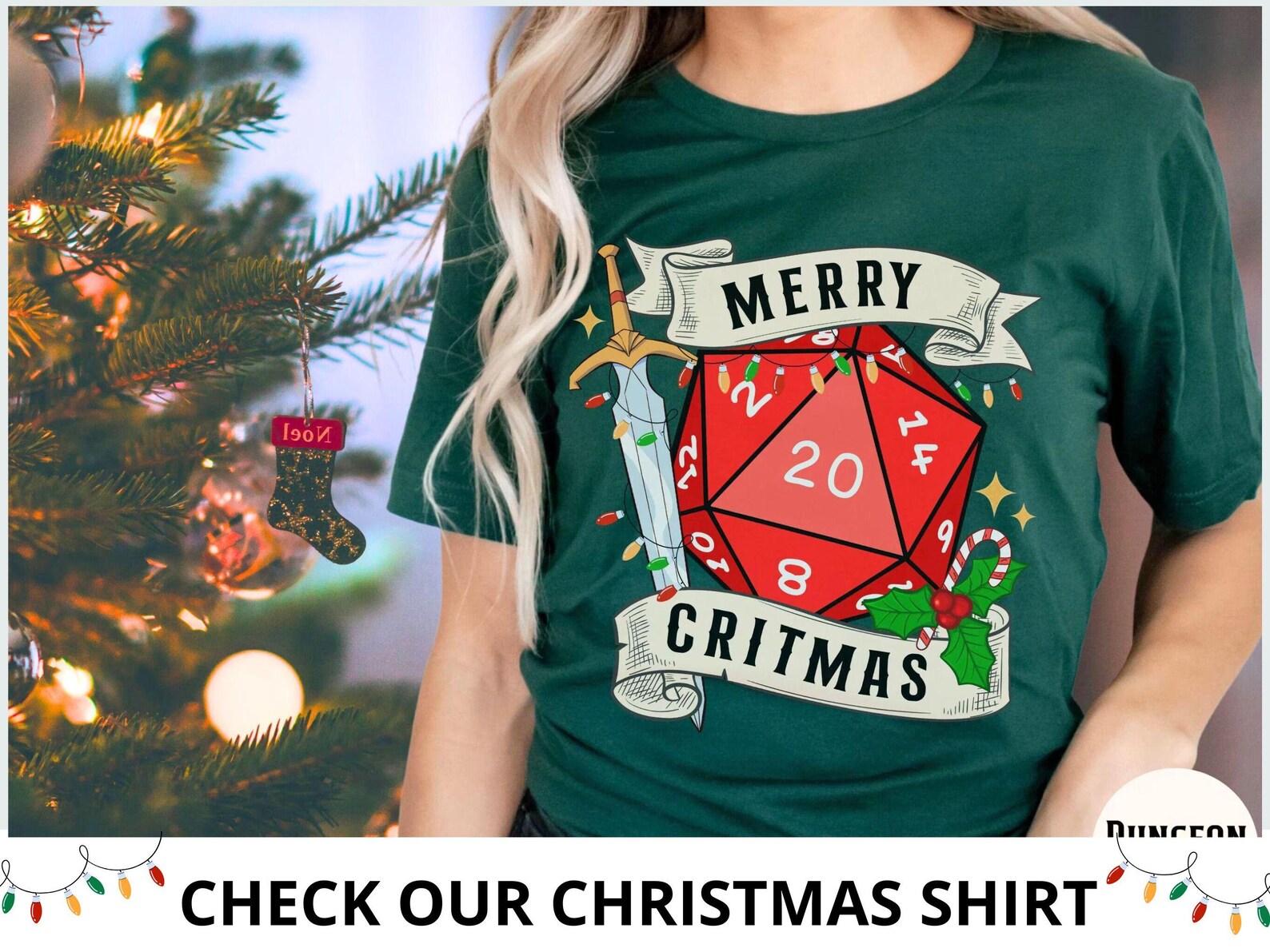 DND CHRISTMAS Sticker, Dnd Sticker, Merry Critmas Sticker, D&D ...