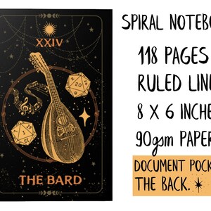 BARD NOTEBOOK | Bard Journal | Dnd Notebook | Dungeons and Dragons ...
