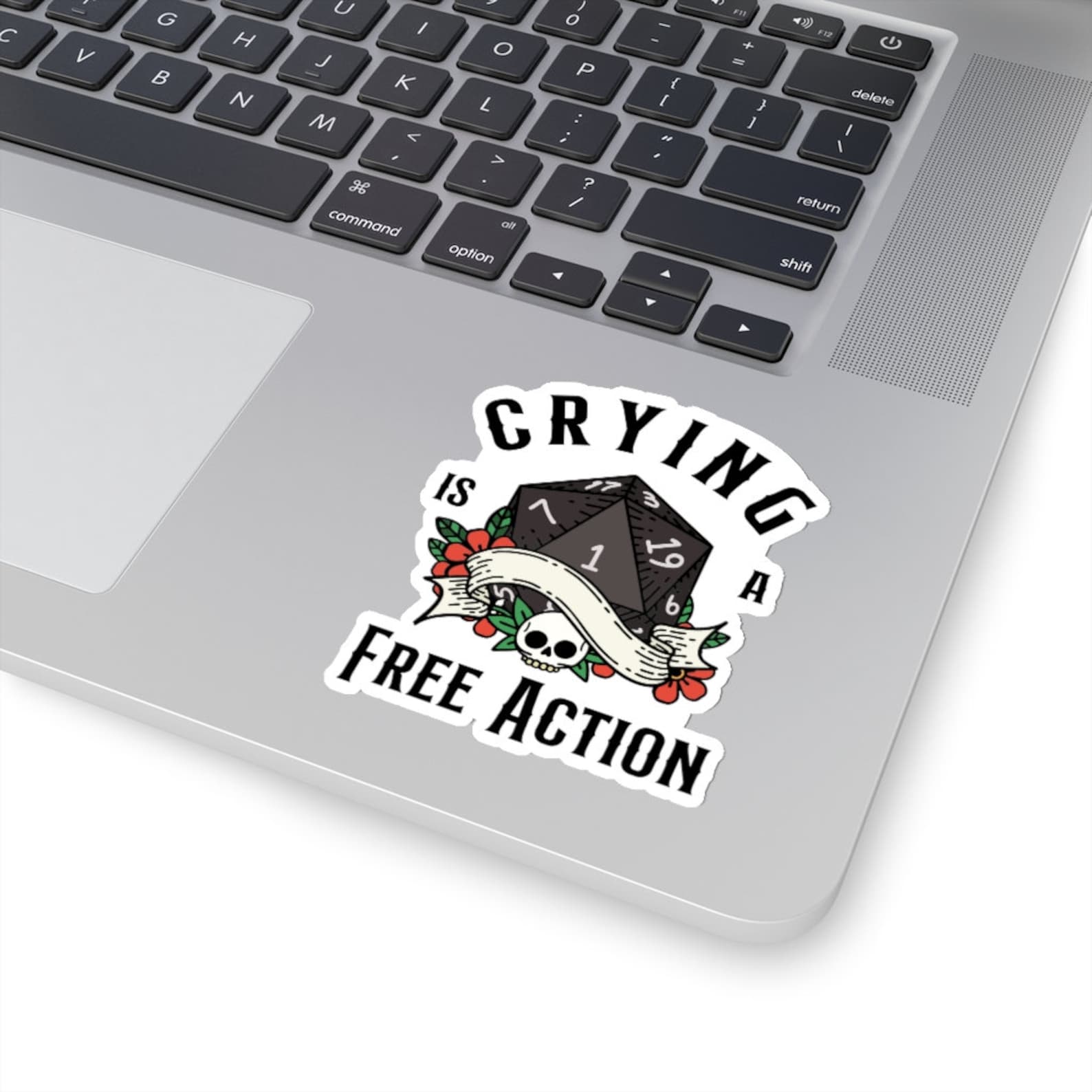 DND STICKER, Dnd Funny Sticker, Crying is a Free Action, Dnd Vinyl ...