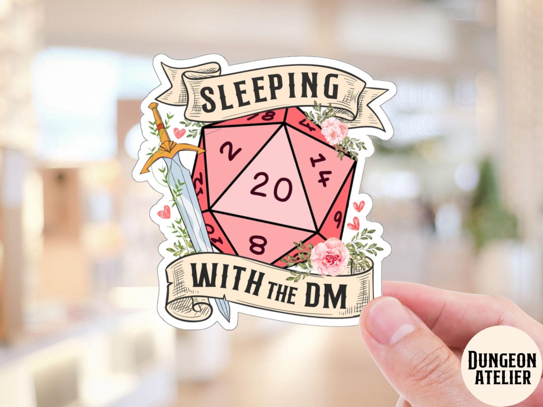 SLEEPING With the DUNGEON MASTER Sticker: Dnd Sticker, Dnd Vinyl ...