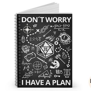 DND NOTEBOOK | Dont Worry I Have a Plan | Dungeon Master Notebook ...