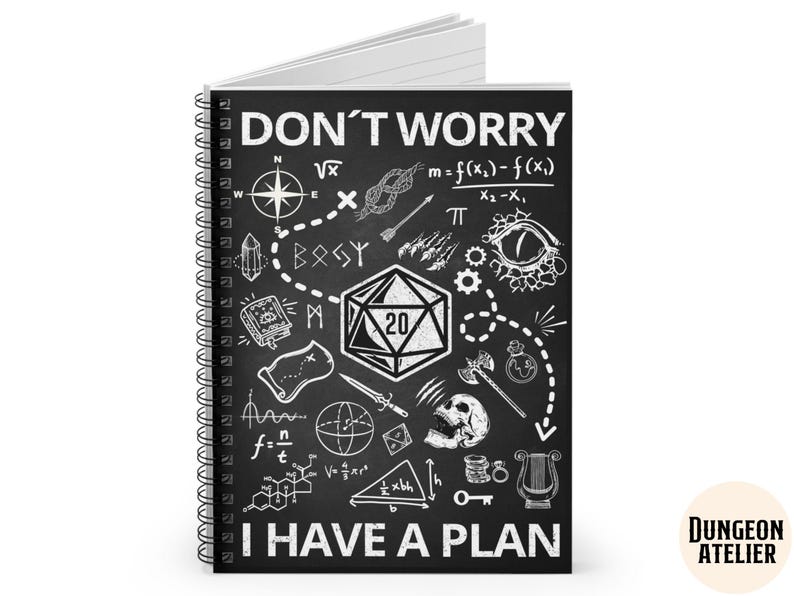 DND NOTEBOOK | Dont Worry I Have a Plan | Dungeon Master Notebook ...
