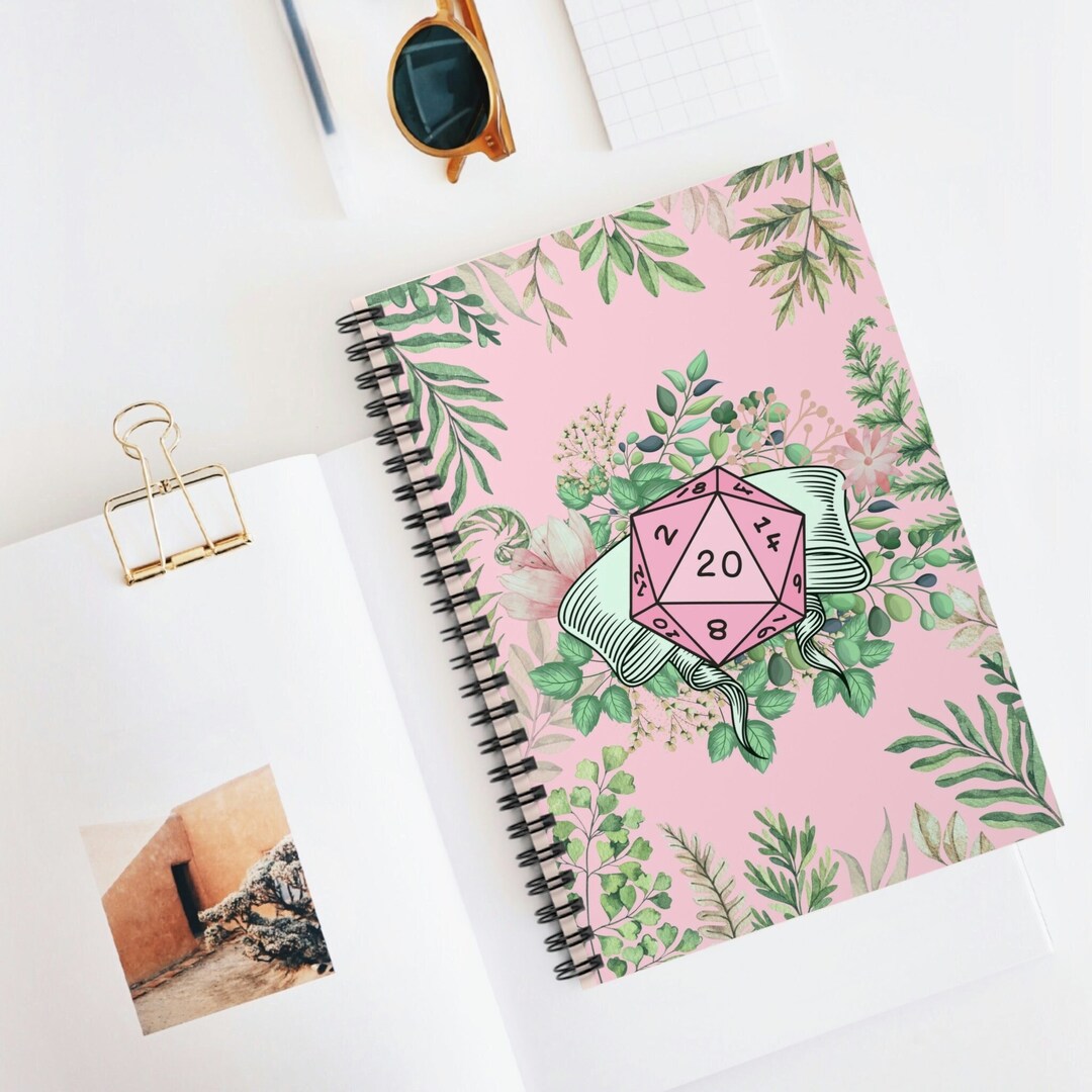 DND NOTEBOOK FLORAL | Dnd Journal | Dungeons and Dragons | Rpg Notebook ...