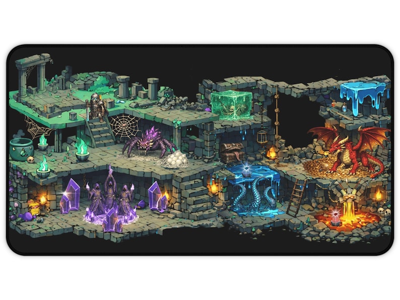 DUNGEON DESK MAT | Tabletop Rpg Gaming Mat for Dungeon Masters ...