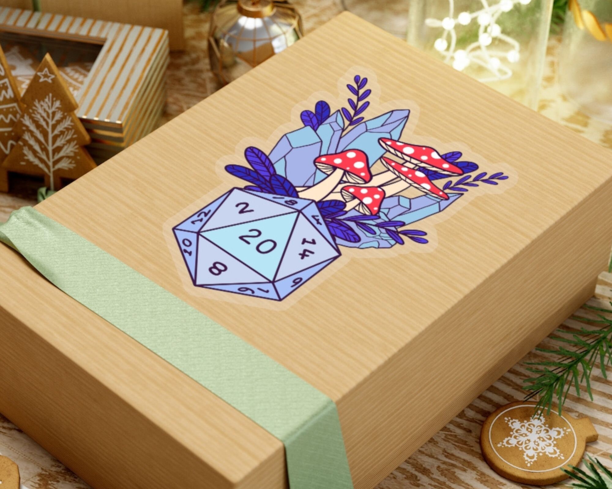 MUSHROOM DICE DND Sticker D20 Sticker Dnd Vinyl Sticker Dnd - Etsy
