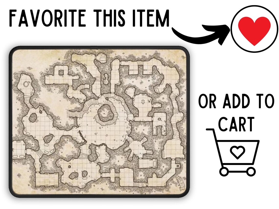 DND MOUSEPAD Dnd Map Dnd Cartography Dnd Twitch Dnd Gaming - Etsy