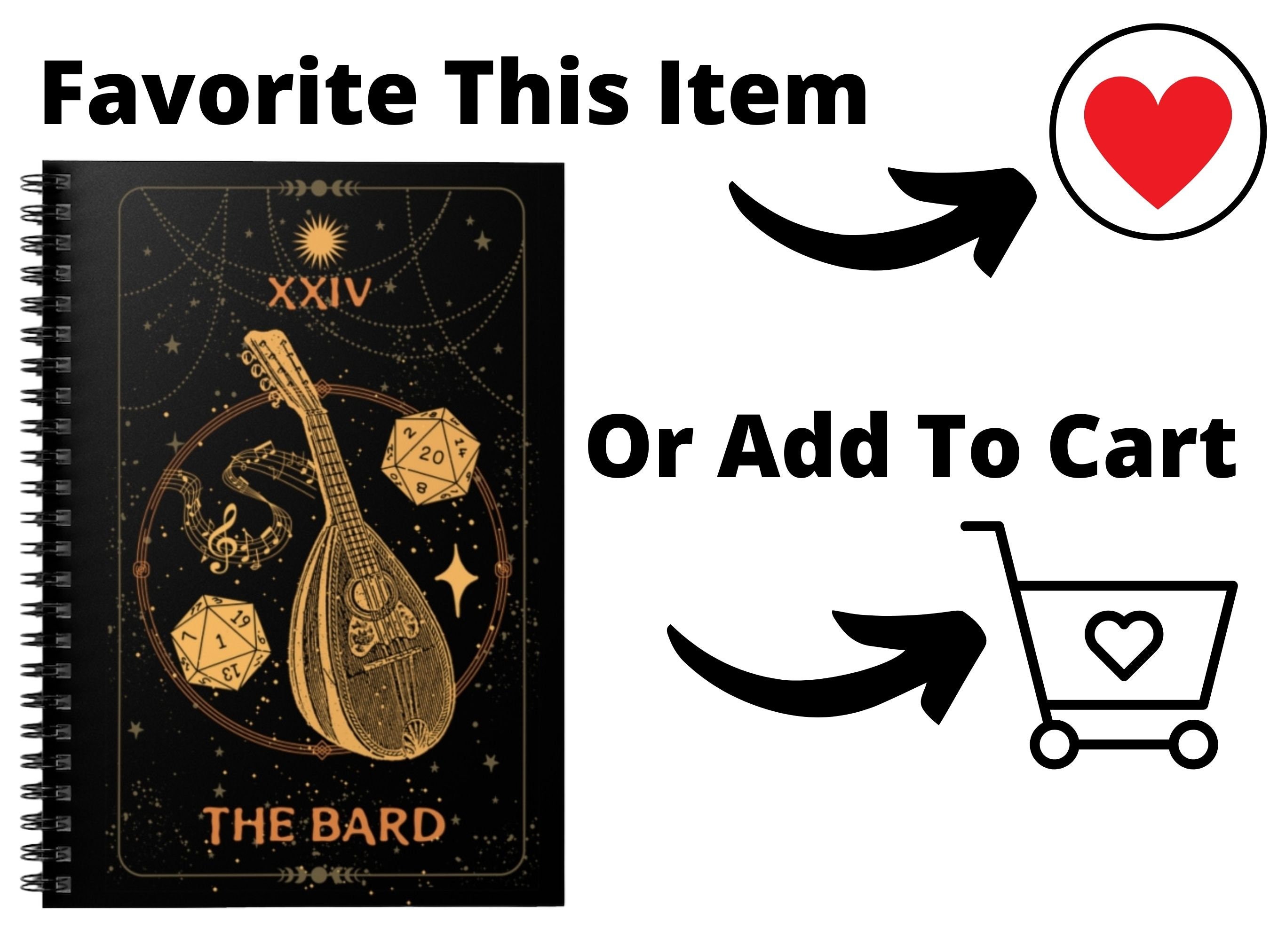 BARD NOTEBOOK Bard Journal Dnd Notebook Dungeons and | Etsy