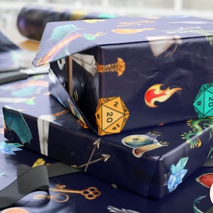 DND WRAPPING PAPER, Dungeons and Dragons Wrapping Paper, Dnd Gift Wrap ...
