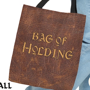 BAG OF HOLDING, Dnd Bag, Dungeons Dragons Tote Bag, Fantasy Tote Bag ...