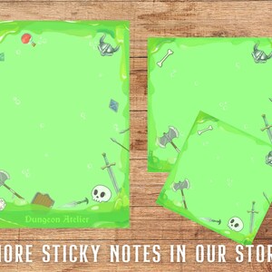 DND STICKY NOTES: Gelatinous Cube Post-it® Note Pads, Dnd Stationary ...