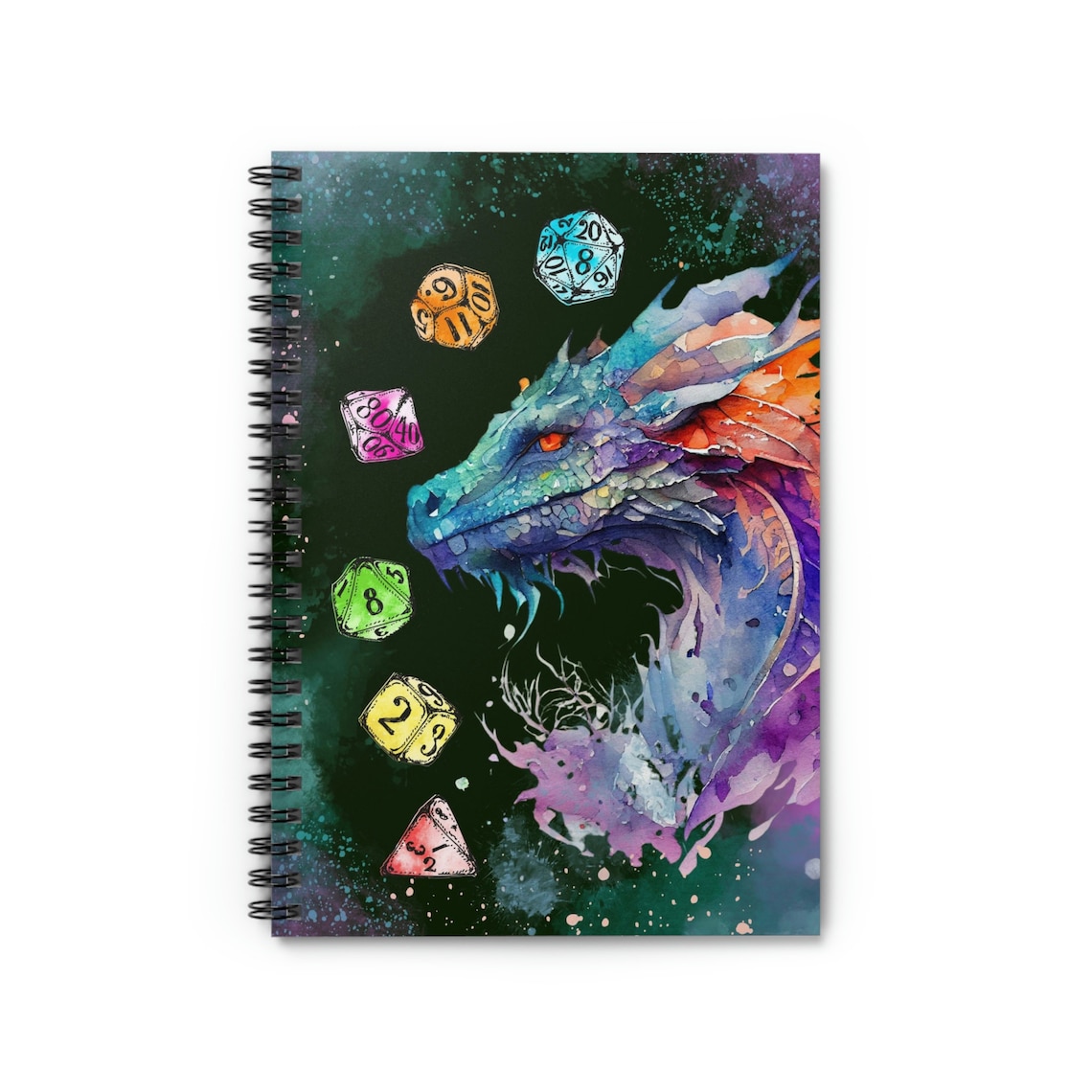 DND NOTEBOOK | Dragon and Dnd Dice Set Journal | D&d Notebook | Dnd ...
