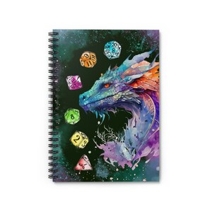 DND NOTEBOOK | Dragon and Dnd Dice Set Journal | D&d Notebook | Dnd ...