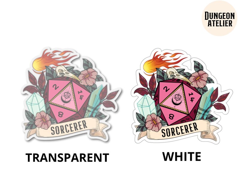 SORCERER DND STICKER, D20 Sorcerer Sticker, Dnd Vinyl Sticker, Dnd ...