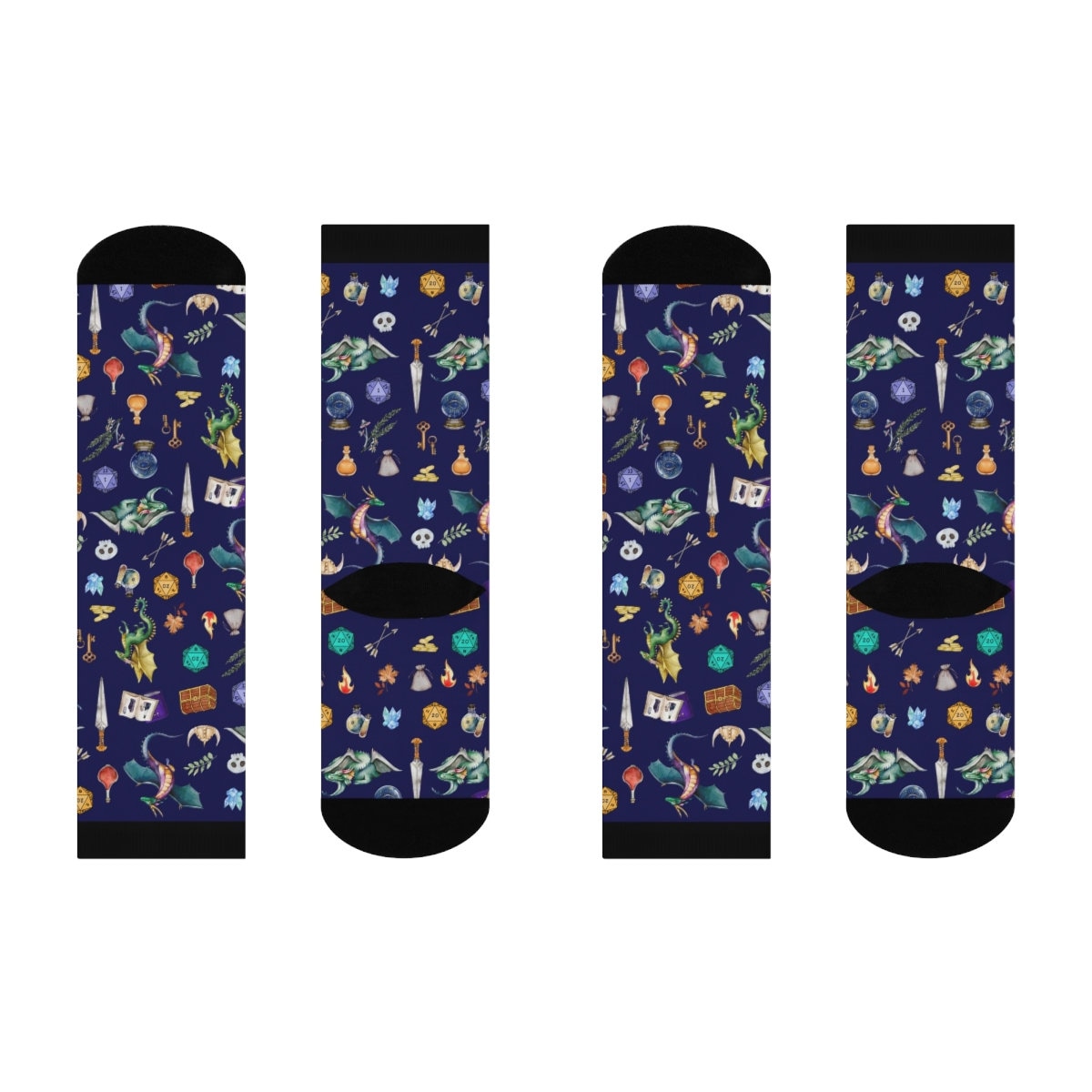 Dungeons and Dragons Socks Dnd Socks D20 Socks Dice Socks - Etsy