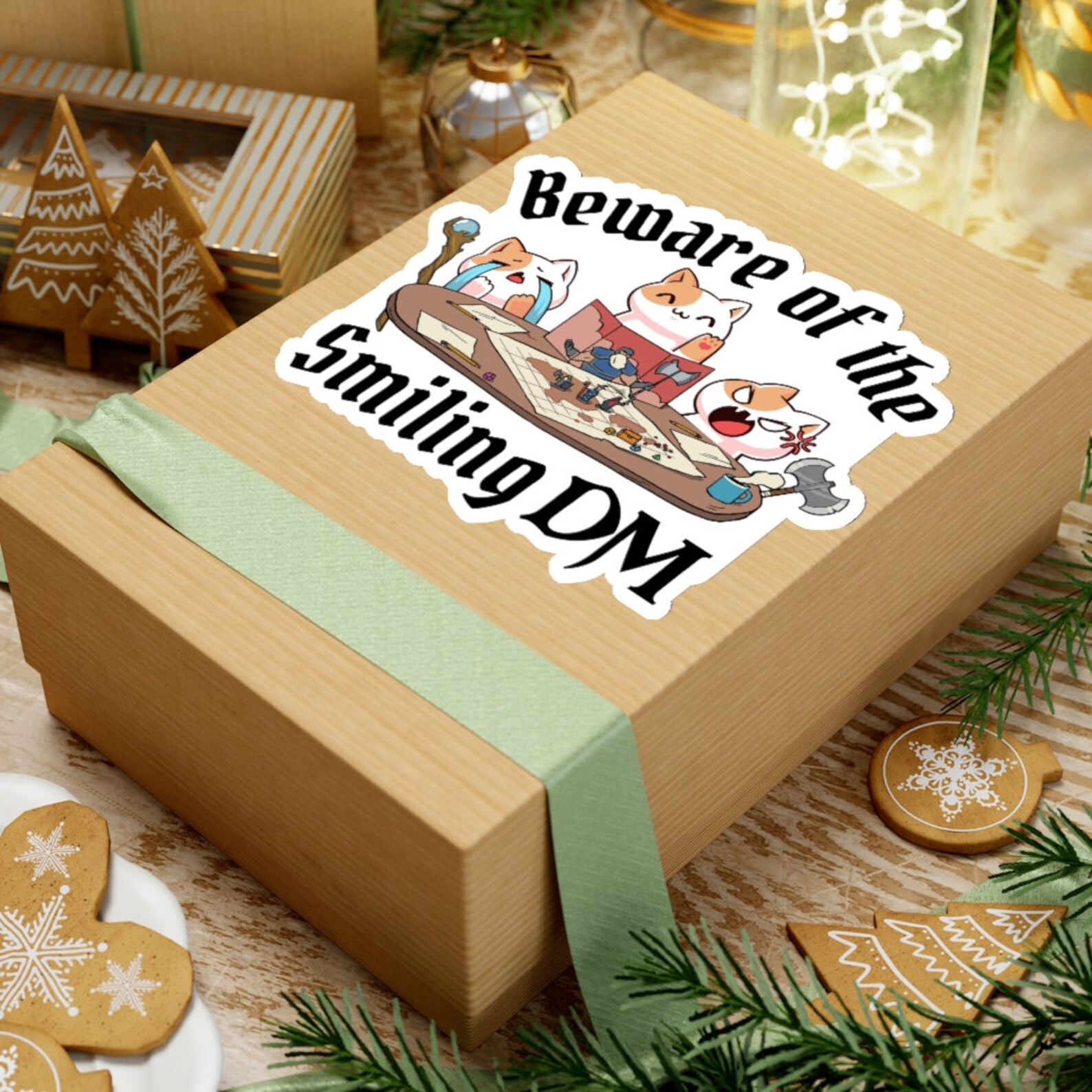 Dungeon Master Dnd Sticker Dm Sticker Cats Playing Dnd - Etsy