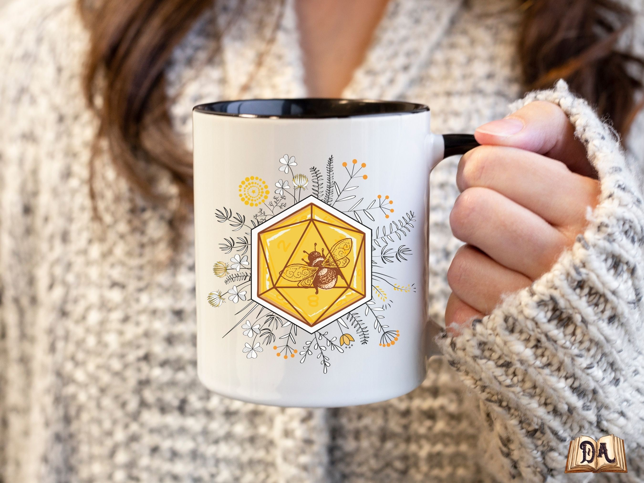 BEE DICE Hello Bees Mug Dnd Mug Honey Bee Dice Dnd | Etsy