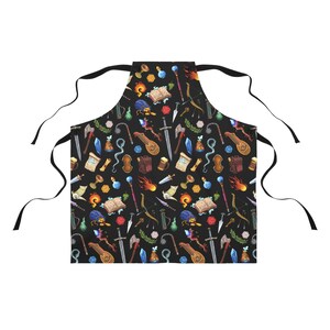 DND APRON, D&d Apron, Fantasy Apron, Dnd Kitchen Gift, Dungeons and ...