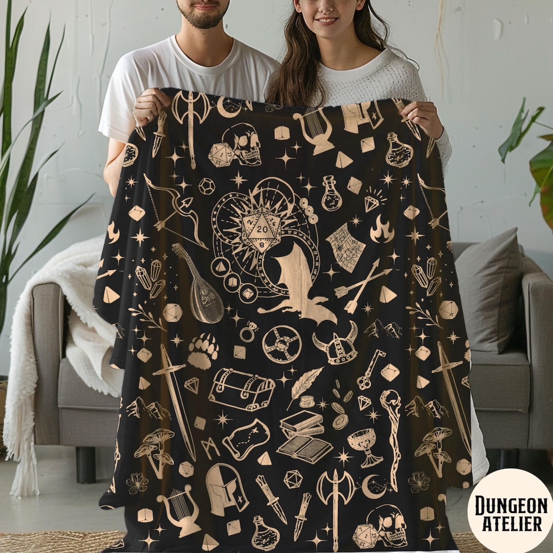 DND BLANKET, Dungeons and Dragons Blanket, D&d Blanket, Dragon Blanket ...