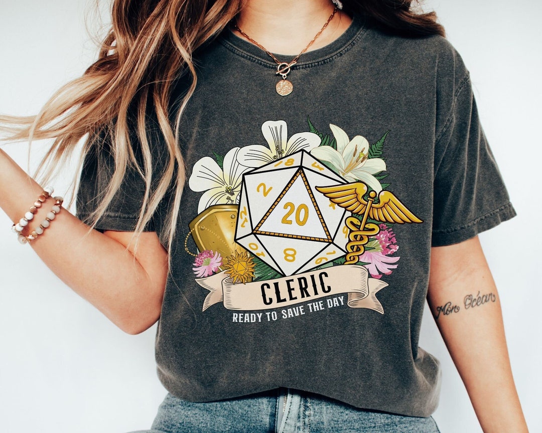 DND CLERIC SHIRT, Cleric Dice, Cleric Dnd, Dnd Cleric Gift, Dungeons ...
