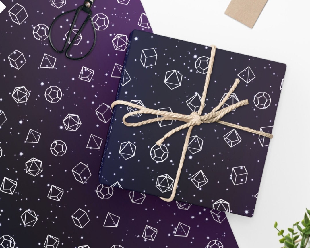 DND Dice Wrapping Paper: RPG Gift Wrap, Dnd Christmas Gifts and ...