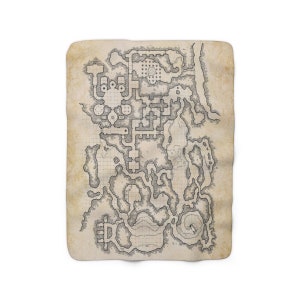 DND MAP BLANKET Dungeons and Dragons Blanket Sherpa Fleece, Dnd Map ...