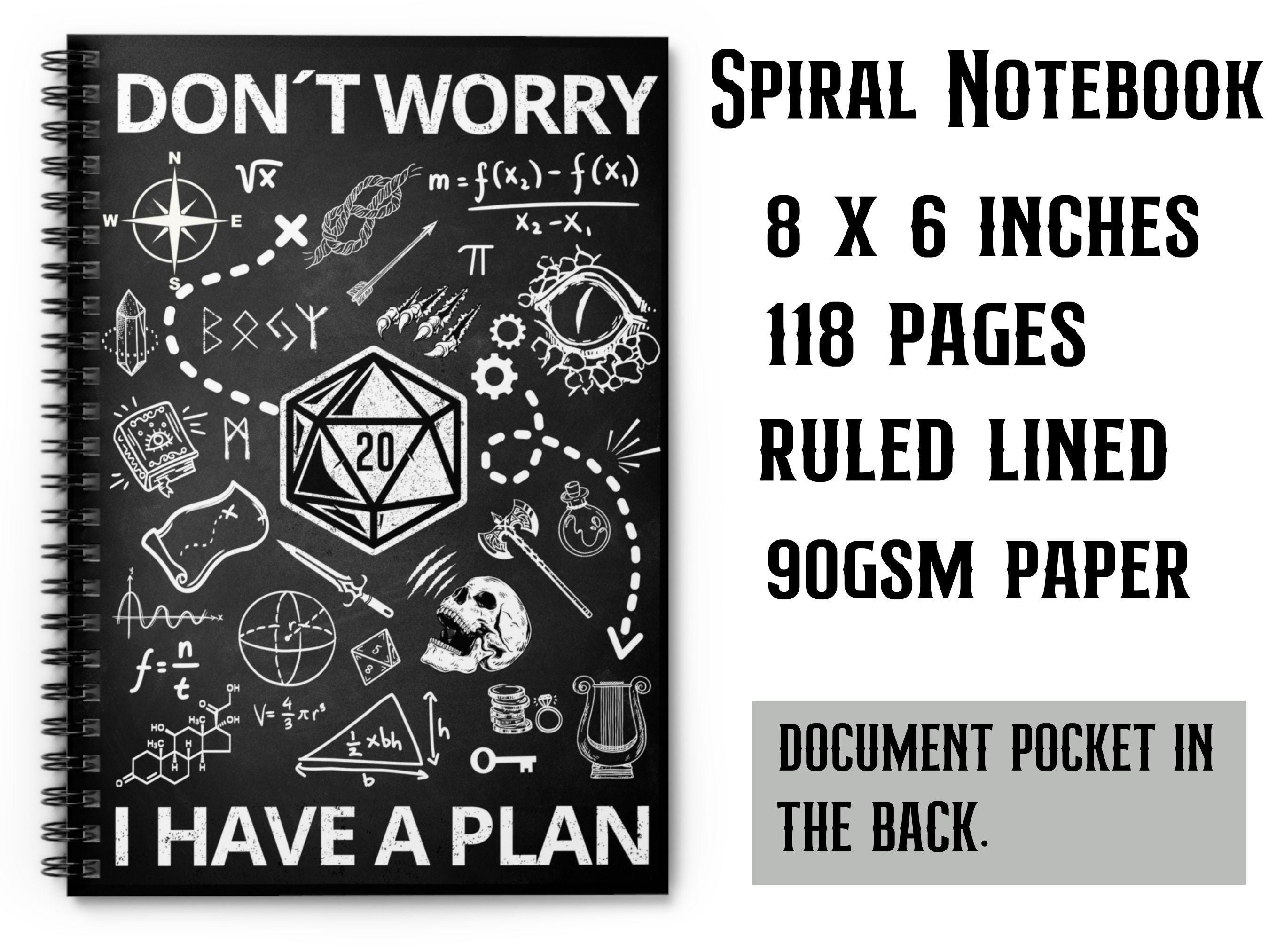 DND NOTEBOOK | Dont Worry I Have a Plan | Dungeon Master Notebook ...