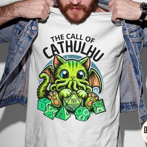 Funny Cat Shirt: CALL OF CATHULHU, Cthulhu Shirt, Cathullu, Cthulhu ...