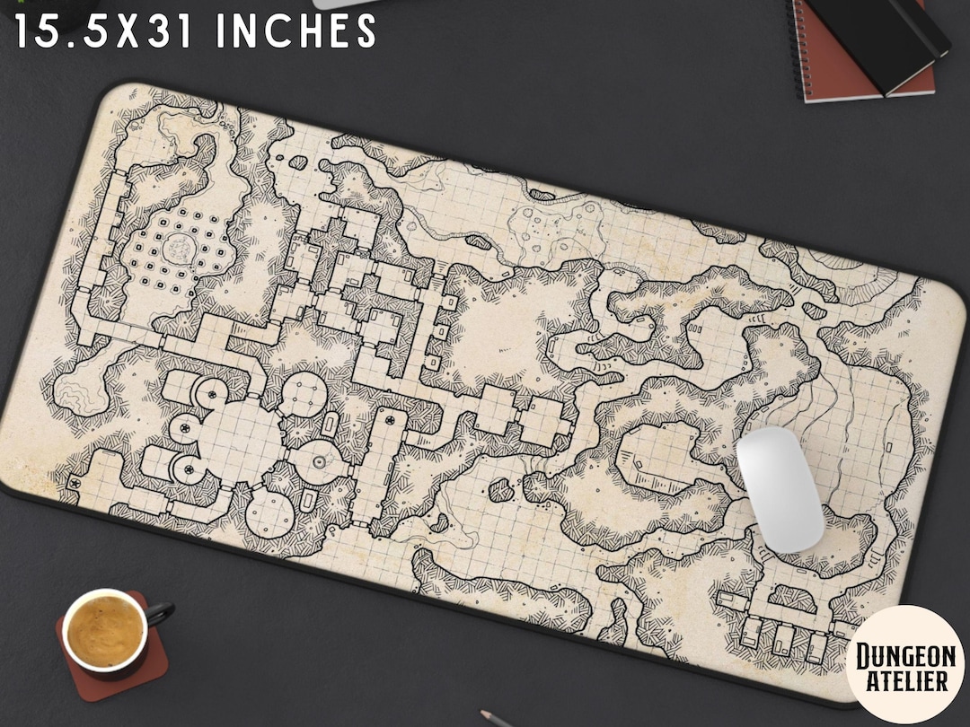 DND DESK MAT: Dungeon Cartography, Dnd Map, Dnd Computer Mat, Desk Mat ...