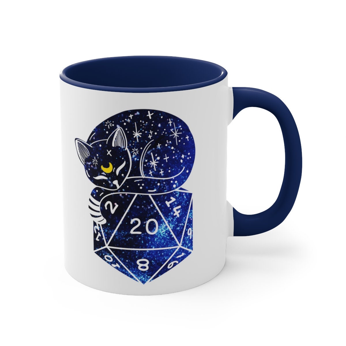 CAT DND MUG D&d Cat Mug Cat Dice Set Dnd Gift for Her - Etsy