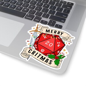 DND CHRISTMAS Sticker, Dnd Sticker, Merry Critmas Sticker, D&D ...