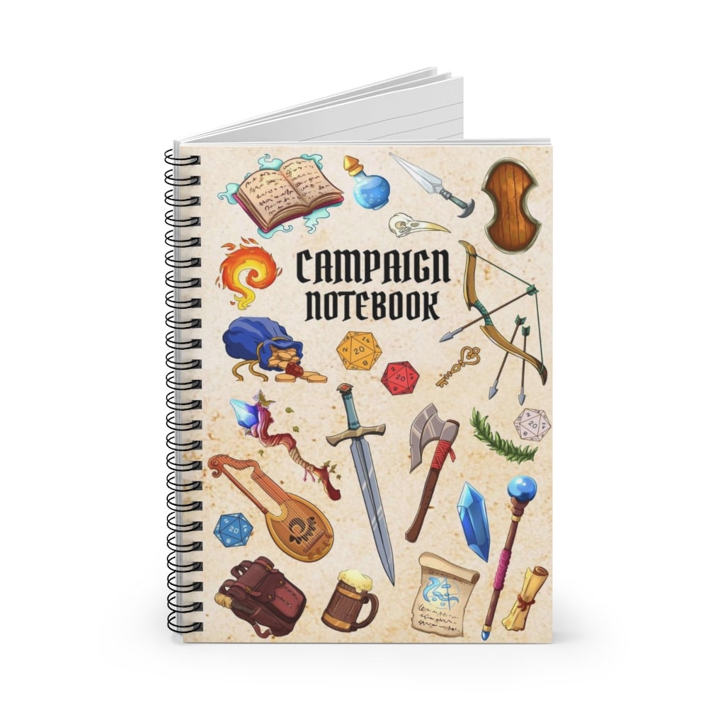 CAMPAIGN NOTEBOOK for D&D Dnd Notebook Dnd Journal Dungeons - Etsy