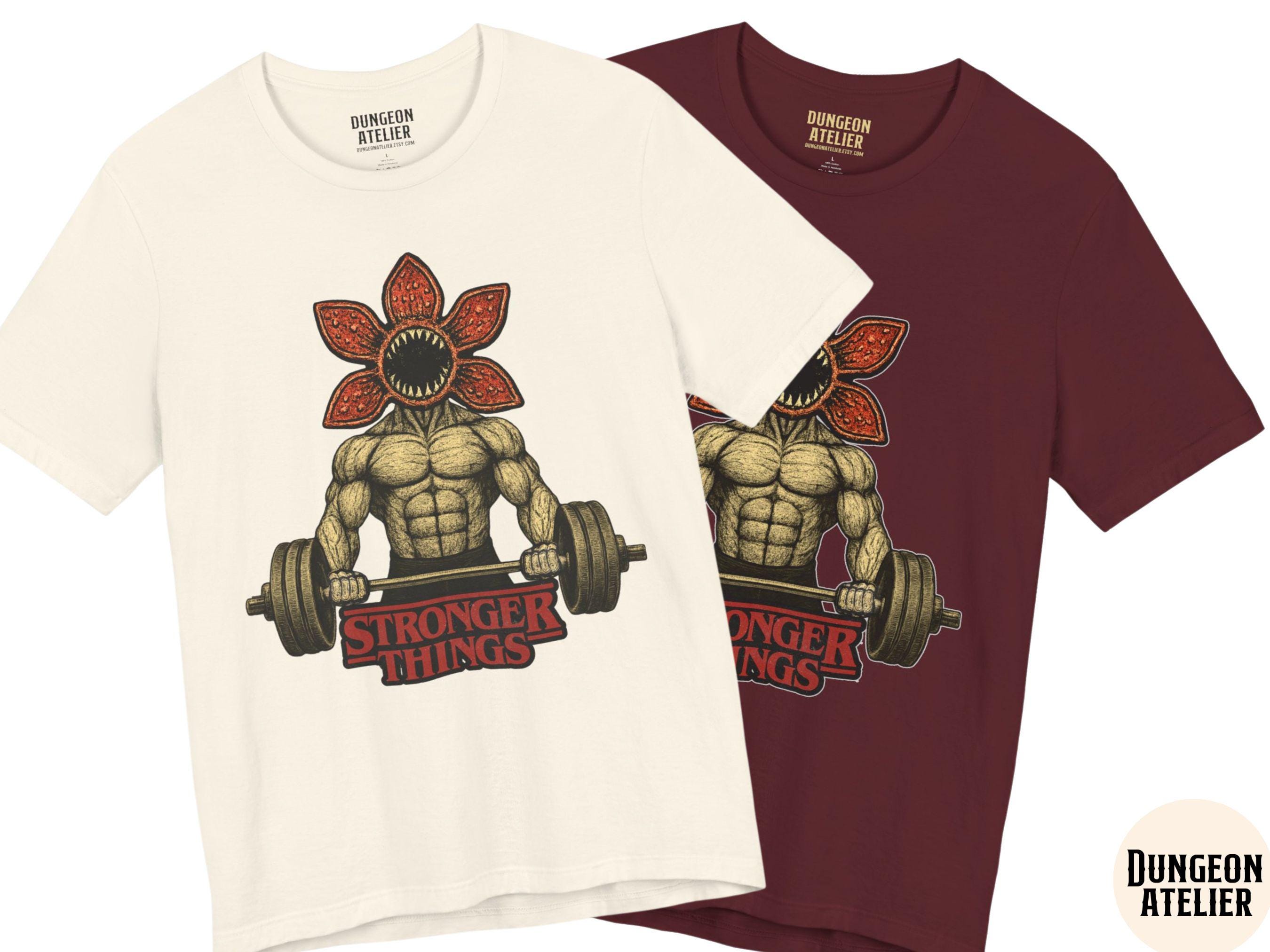 Demogorgon Weightlifting Stronger Things Tee | Funny Stranger Things ...