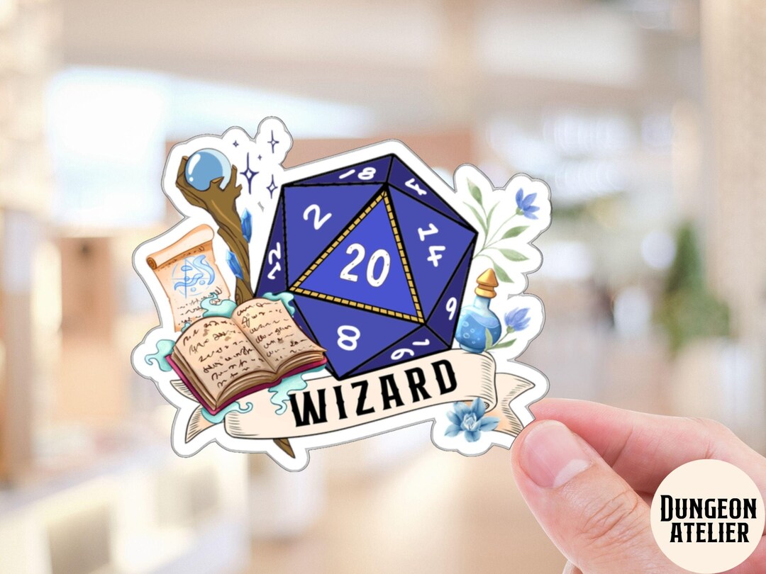 DND WIZARD Sticker, Dnd Class Sticker, Dnd Vinyl Sticker, Wizard ...